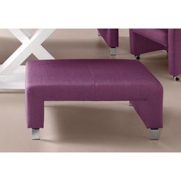 Polsterhocker, B:100cm H:50cm T:53cm, lila, exxpo - SOFA FASHION, NaturLeder;Strukturstoff (Zusammensetzung: Polyester 100%);Luxus-Microfaser