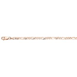 Firetti Damen Armkette "Schmuck Geschenk Silber 925 Figarokettengliederung ca. 3,2 mm breit", 19cm, Silber 925 (Sterlingsilber), rosa, Silber 925
