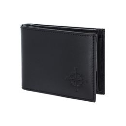 Oxmox Leather Geldb&ouml;rse RFID Schutz Leder 11 cm in schwarz-windrose 2.0 | Gr.: onesize
