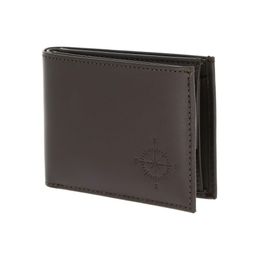 Oxmox Leather Geldb&ouml;rse RFID Schutz Leder 11 cm in braun-windrose 2.0 | Gr.: onesize