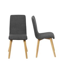 4-Fu&szlig;stuhl OTTO HOME, B:49,5cm H:90,5cm T:58cm, grau, Holzwerkstoff, Massivholz, Polyester, St&uuml;hle, "Arosa Esszimmerstuhl, Polsterstuhl, K&uuml;chenstuhl,