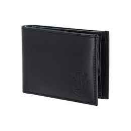 Oxmox Leather Geldb&ouml;rse RFID Schutz Leder 11 cm in schwarz-frog 2.0 | Gr.: onesize