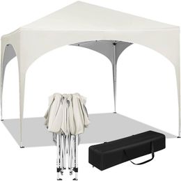 WOLTU Pavillon, Beige, Metall, 300x260x300 cm, Sonnen- & Sichtschutz, Pavillons & Pergolas, Pavillons