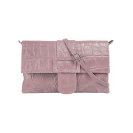 CLUTY Abendtasche echt Leder in rosa | Gr.: onesize