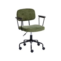 Beliani B&uuml;rostuhl ALGERITA in Gr&uuml;n/Schwarz - (W) 62 x (H) 77 x (L) 62 cm | Gr.: onesize