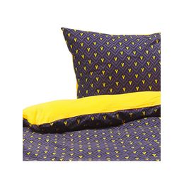 Beliani 2-tlg Bettw&auml;sche-Set WALLINGFORD in Blau/Gelb/Lila | Gr.: onesize
