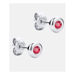 Diamant L'&eacute;ternel Ohrringe aus 375 Wei&szlig;gold mit Rubin | Gr.: onesize