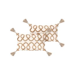 Beliani 2er-Set Dekokissen INCANA in Beige | Gr.: onesize