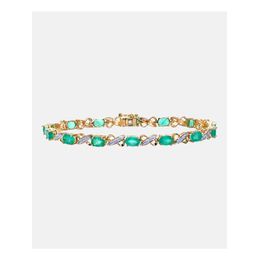 Diamant L'&eacute;ternel Armband aus 375 Gelbgold mit Diamant mit Smaragd | Gr.: onesize