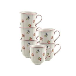 Villeroy & Boch Villeroy & Boch 6er Set Henkelbecher Petite Fleur 300 ml wei&szlig; in wei&szlig; | Gr.: onesize