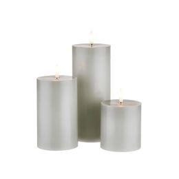 Butlers LED-Kerzen NORDIC LIGHT 3er-Set in Grau | Gr.: onesize