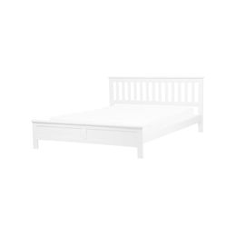 Beliani Doppelbett MAYENNE in Wei&szlig; - (W) 189 x (H) 88 x (L) 208 cm | Gr.: onesize