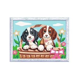 Ravensburger Kreativit&auml;t Hunde im K&ouml;rbchen in bunt | Gr.: onesize