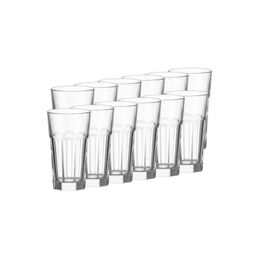 Leonardo 12er Set Longdrinkgl&auml;ser Rock 340 ml in transparent | Gr.: onesize