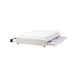 Beliani Doppelbett PRADES in Beige - (W) 169 x (H) 32 x (L) 211 cm | Gr.: onesize