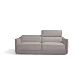 Schlafsofa Egoitaliano, B:216cm H:66cm T:107cm, grau, Leder, Jugendzimmer, Sofas, "FOX, Made in Italy-Designsofa mit Dauerschlaffunktion,Breite 216