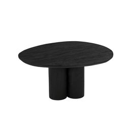 home24 Massiver Couchtisch BESARE in Akazie Schwarz | Gr.: onesize