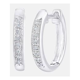 Diamant L'&eacute;ternel Creolen aus 375 Wei&szlig;gold mit Diamant | Gr.: onesize