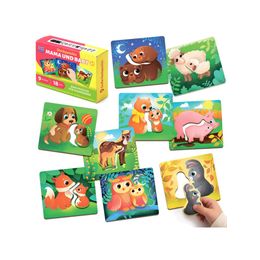 MAGNIKON Steckpuzzle Mama & Baby 18 Teile 9 Puzzles Tierpuzzle | Gr.: onesize