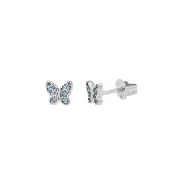Tom Tailor Ohrstecker Silber 925, rhodiniert in blau | Gr.: onesize