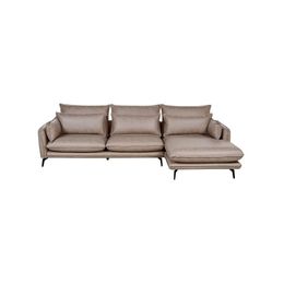 Beliani Ecksofa GALLO in Braun/Schwarz - (W) 280 x (H) 88 x (L) 160 cm linksseitig | Gr.: onesize