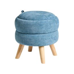 Beliani Pouf HAWLEY in Blau - (W) 40 x (H) 41 x (L) 40 cm | Gr.: onesize