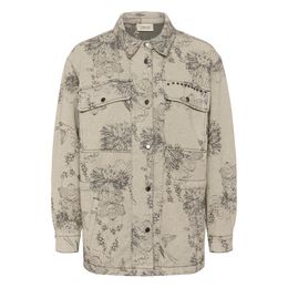 Cream Between-Season Jacket female size L Ecru / Black