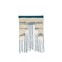 Beliani Wandbehang NADRA in Blau/Naturfarben - (W) 51 x (H) 77 x (L) 1 cm Vertikal | Gr.: onesize