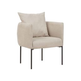 Beliani Sessel MALMOS in Beige/Schwarz - (W) 62 x (H) 68 x (L) 62 cm | Gr.: onesize
