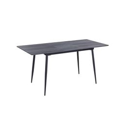 Beliani Esszimmertisch GELANDA in Grau/Schwarz - (W) 80 x (H) 78 x (L) 120 cm | Gr.: onesize