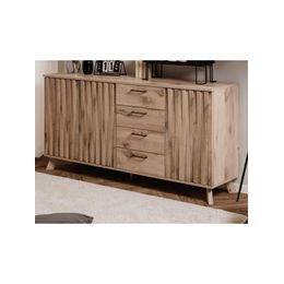 Furn.Design Sideboard Eiche 175 cm, Kommode mit Push-to-Open und viel Stauraum | Gr.: onesize