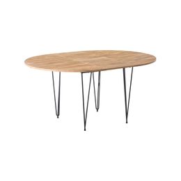 Beliani Esszimmertisch LOUISE in Braun/Schwarz - (W) 120 x (H) 75 x (L) 120 cm | Gr.: onesize