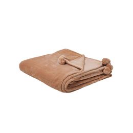 Beliani Kuscheldecke TERKE in Braun - (W) 200 x (H) 2 x (L) 220 cm | Gr.: onesize