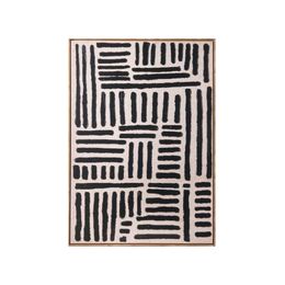 Beliani Wandbild mit Rahmen NAVAN in Schwarz/Wei&szlig;/Braun - (W) 73 x (H) 103 x (L) 4 cm | Gr.: onesize