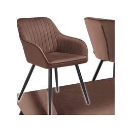 TecTake Polstersessel gepolstert, in Samtoptik, gesteppt, 58 x 62 x 82 cm | Gr.: onesize