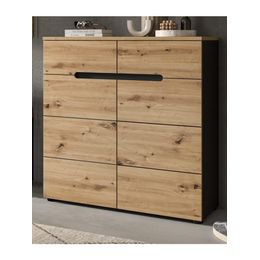Inn.Furn Kommode Artisan Eiche, grau 100 cm, Flurkommode mit Soft-Close | Gr.: onesize
