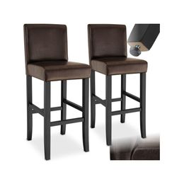 TecTake Bistrostuhl, Sitzh&ouml;he gepolstert mit R&uuml;ckenlehne, 76 cm | Gr.: onesize