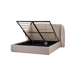 Beliani Doppelbett MONESTIER in Beige - (W) 204 x (H) 115 x (L) 220 cm | Gr.: onesize