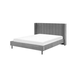 Beliani Doppelbett VILLETTE in Grau/Schwarz - (W) 205 x (H) 115 x (L) 222 cm | Gr.: onesize
