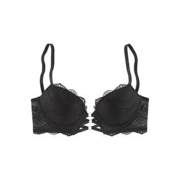 Lascana Push-up-BH 'Eleonora' schwarz Gr. 70C. Mit Herausnehmbaren Kissen und mit B&uuml;gel