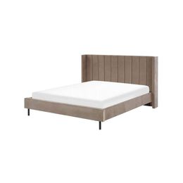 Beliani Doppelbett VILLETTE in Beige/Gold - (W) 205 x (H) 115 x (L) 222 cm | Gr.: onesize