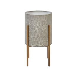 Beliani Indoor Blumentopf AUBRIETA in Grau/Gold - (W) 31 x (H) 58 x (L) 31 cm | Gr.: onesize