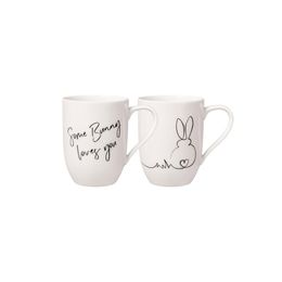 Villeroy & Boch Villeroy & Boch 2er Set Kaffeebecher Ostern Statement 280 ml in wei&szlig; | Gr.: onesize