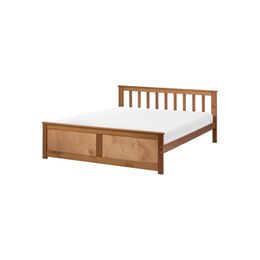 Beliani Doppelbett OLENDON in Braun - (W) 129 x (H) 82 x (L) 206 cm | Gr.: onesize
