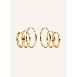 PURELEI 3er-Set Creolen Echo Gold | Gr.: onesize