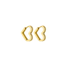 PURELEI Creolen Glitter Heart Gold | Gr.: onesize
