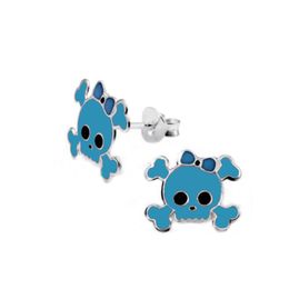 schmuck23 Silber Ohrringe 925 Totenkopf 0,7 cm x 0,8 cm | Gr.: onesize