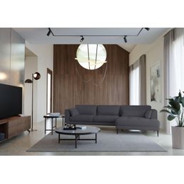 Ecksofa Trendmanufaktur, B:280cm H:80cm T:168cm, schwarz, 92% Polyester, 8% Nylon, Wohnzimmer, Sofas, "Luzi, wahlweise mit Schlaffunktion &