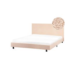 Beliani Doppelbett ALBI in Beige/Schwarz - (W) 175 x (H) 94 x (L) 211 cm | Gr.: onesize