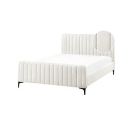 Beliani Doppelbett LUNAN in Wei&szlig;/Schwarz - (W) 146 x (H) 101 x (L) 215 cm | Gr.: onesize